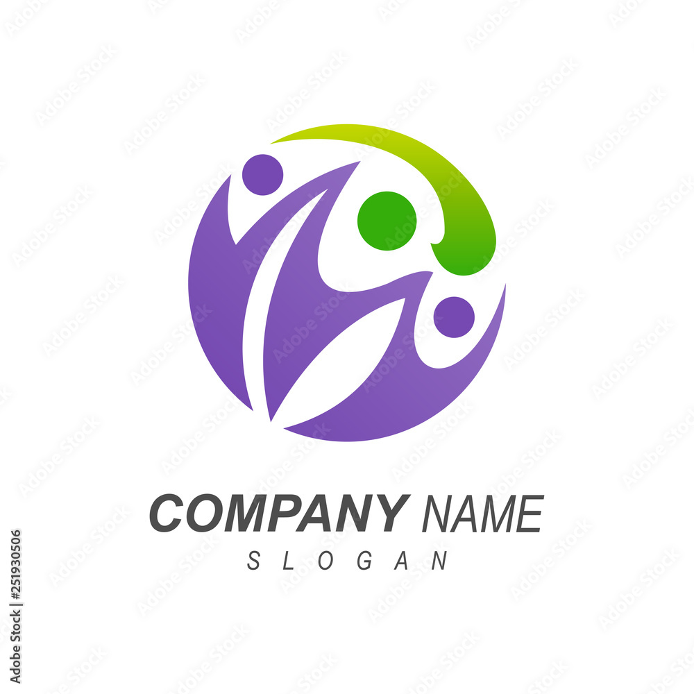 people community logo, family icon, health people symbol Stock Vector ...