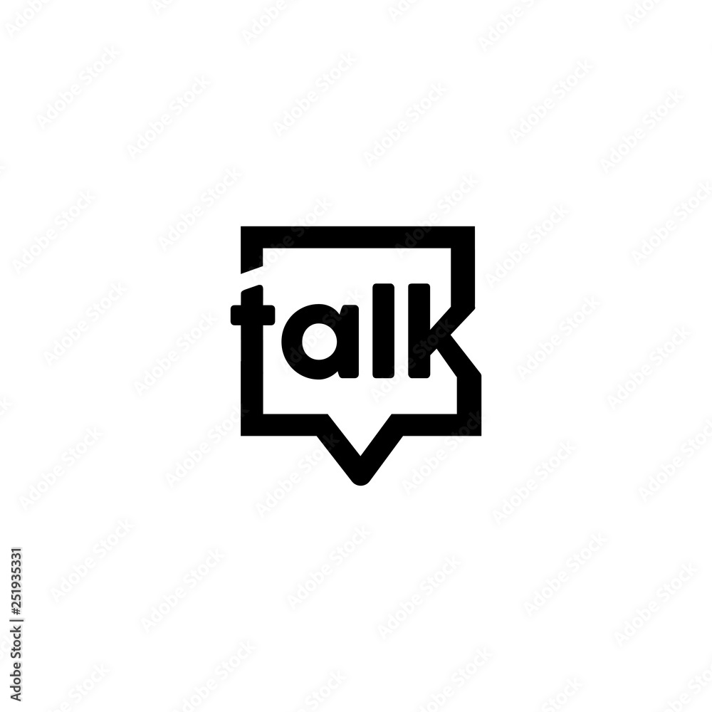 Talk Logo Design Inspiration Stock Vector | Adobe Stock