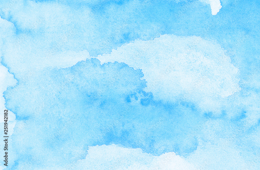 Turquoise color hand drawn frame illustration. Grunge effect light sky ...