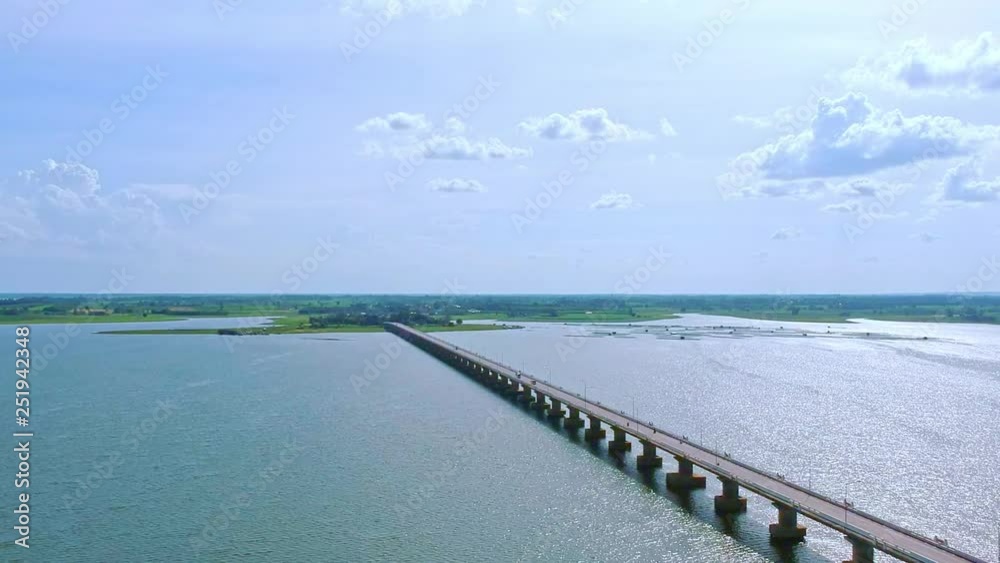 Video Stock Amazing Beautiful Bridge in Thailand.Thep Sada Bridge the ...