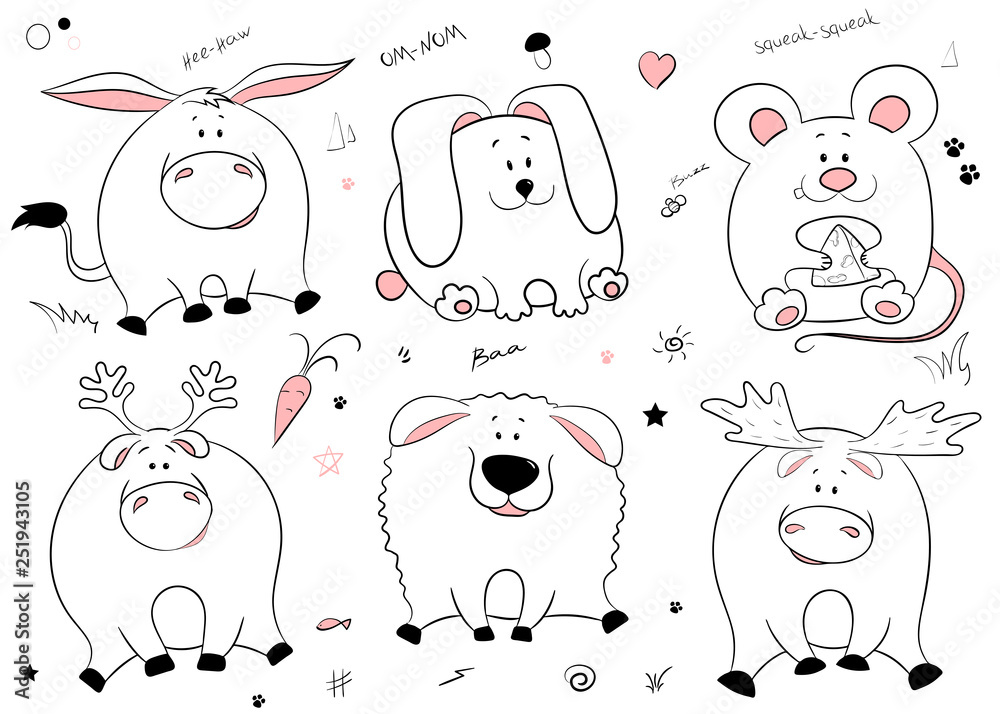 Cute Cartoon Fat Sheep