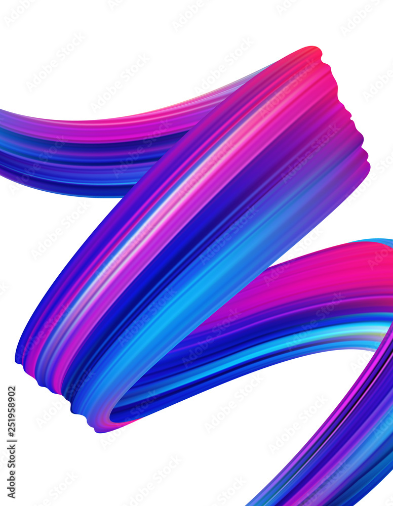 Modern colorful flow poster background. Abstract wavy twisted liquid ...