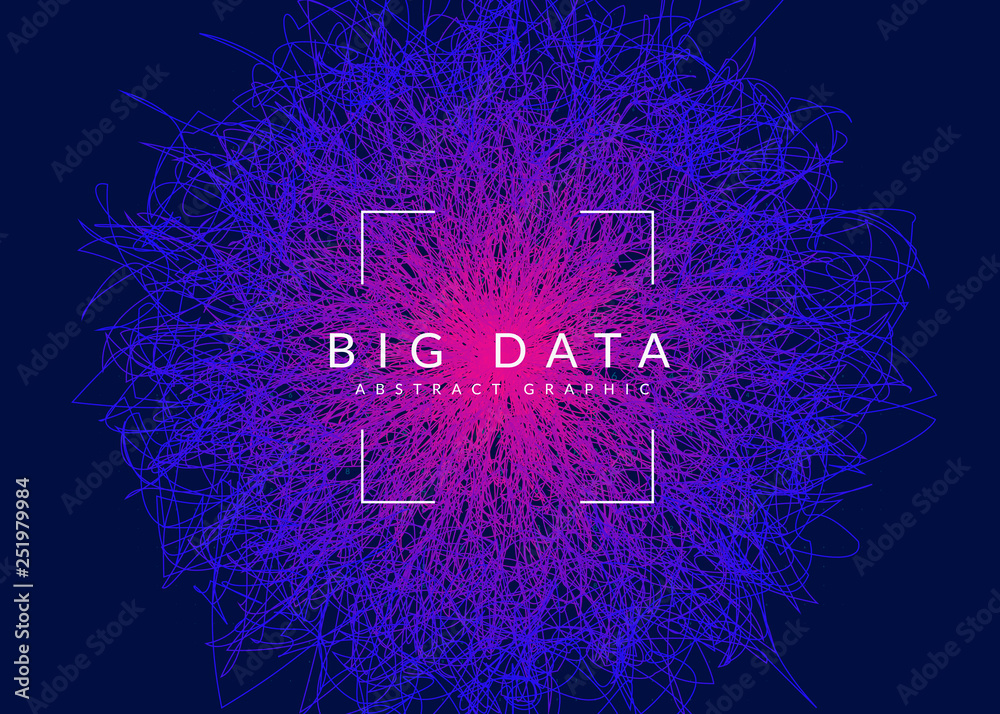 Big data background. Technology for visualization, artificial ...