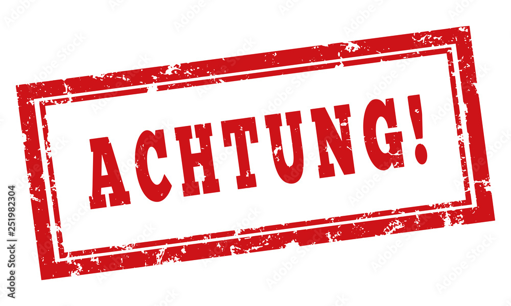 Stempel vector achtung Stock Vector | Adobe Stock