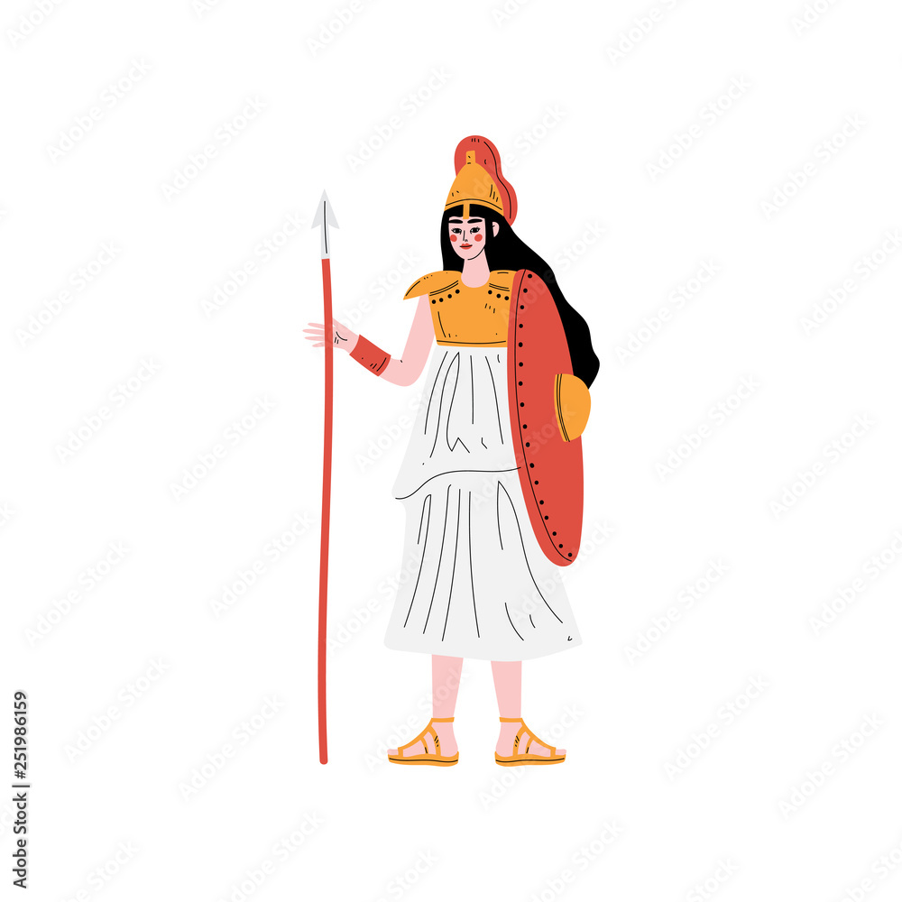 Poster Athena Olympian Greek Goddess, Ancient Greece Mythology Hero ...