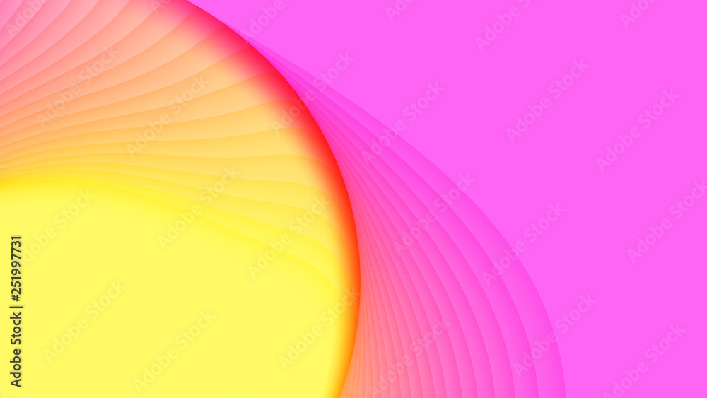 Vector 3D abstract background with paper cut shapes. Vaporwave style ...