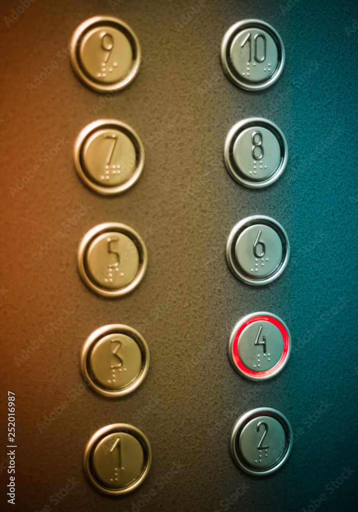 in the Elevator of a ten-storey building pressed the button of the ...