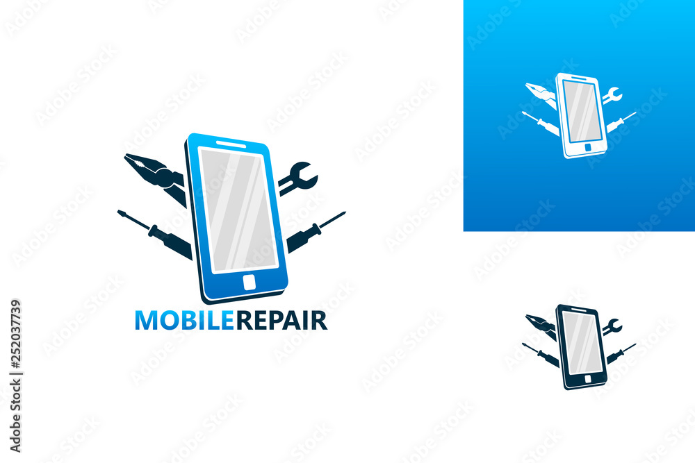 Mobile Repair Logo Template Design Vector, Emblem, Design Concept ...