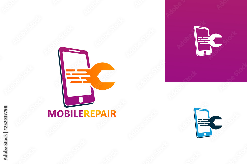 Mobile Repair Logo Template Design Vector, Emblem, Design Concept ...