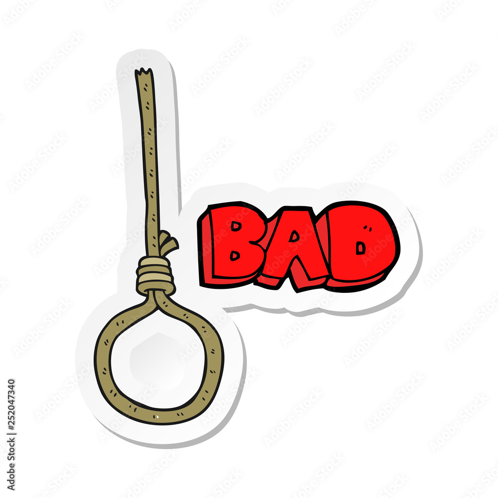 sticker of a cartoon noose Stock Vector | Adobe Stock