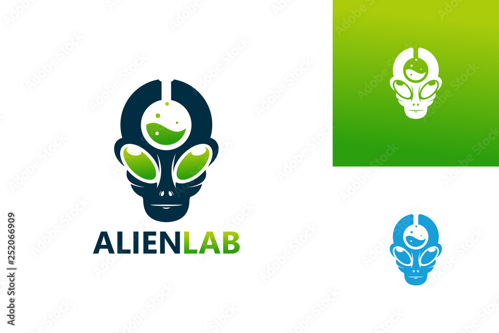 Alien Lab Logo Template Design Vector, Emblem, Design Concept, Creative ...