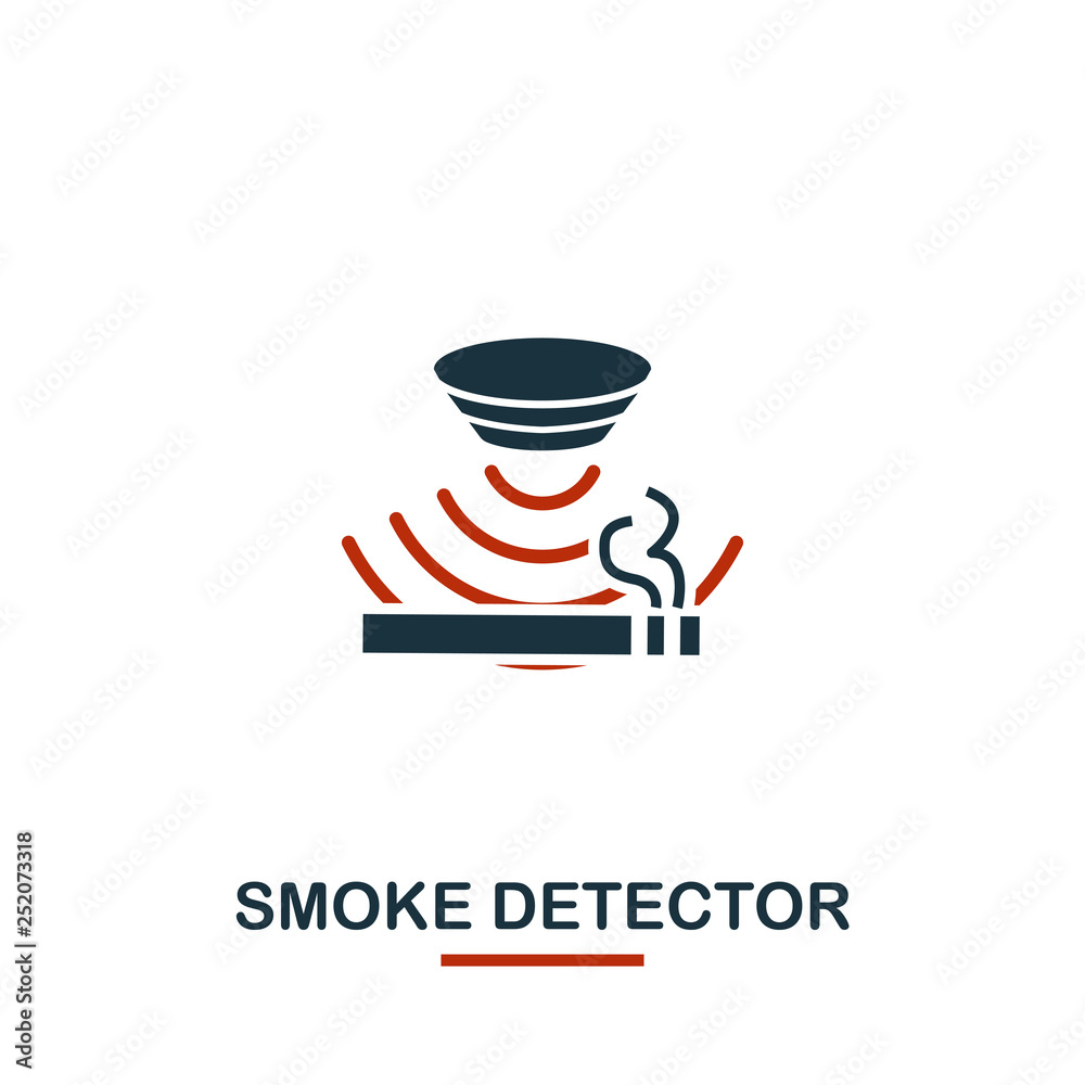 Smoke Detector icon from sensors icons collection. Creative two colors ...