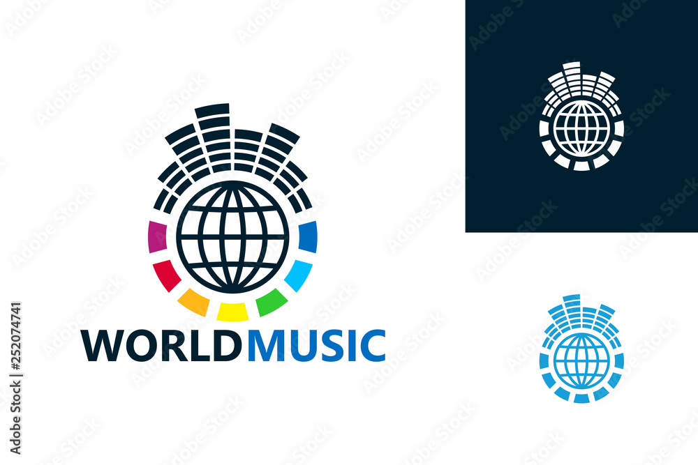 World Music Logo Template Design Vector, Emblem, Design Concept ...