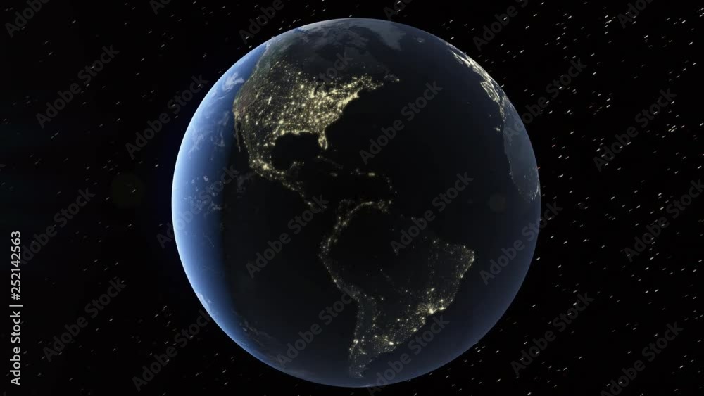 Realistic 3d animated earth showing the borders of the country Latvia ...