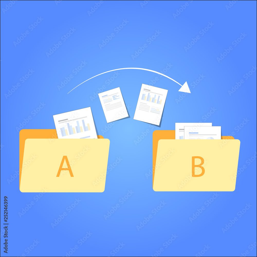 File Transfer Data Transfer Document Illustration Transfer Data Copy File Sync Data