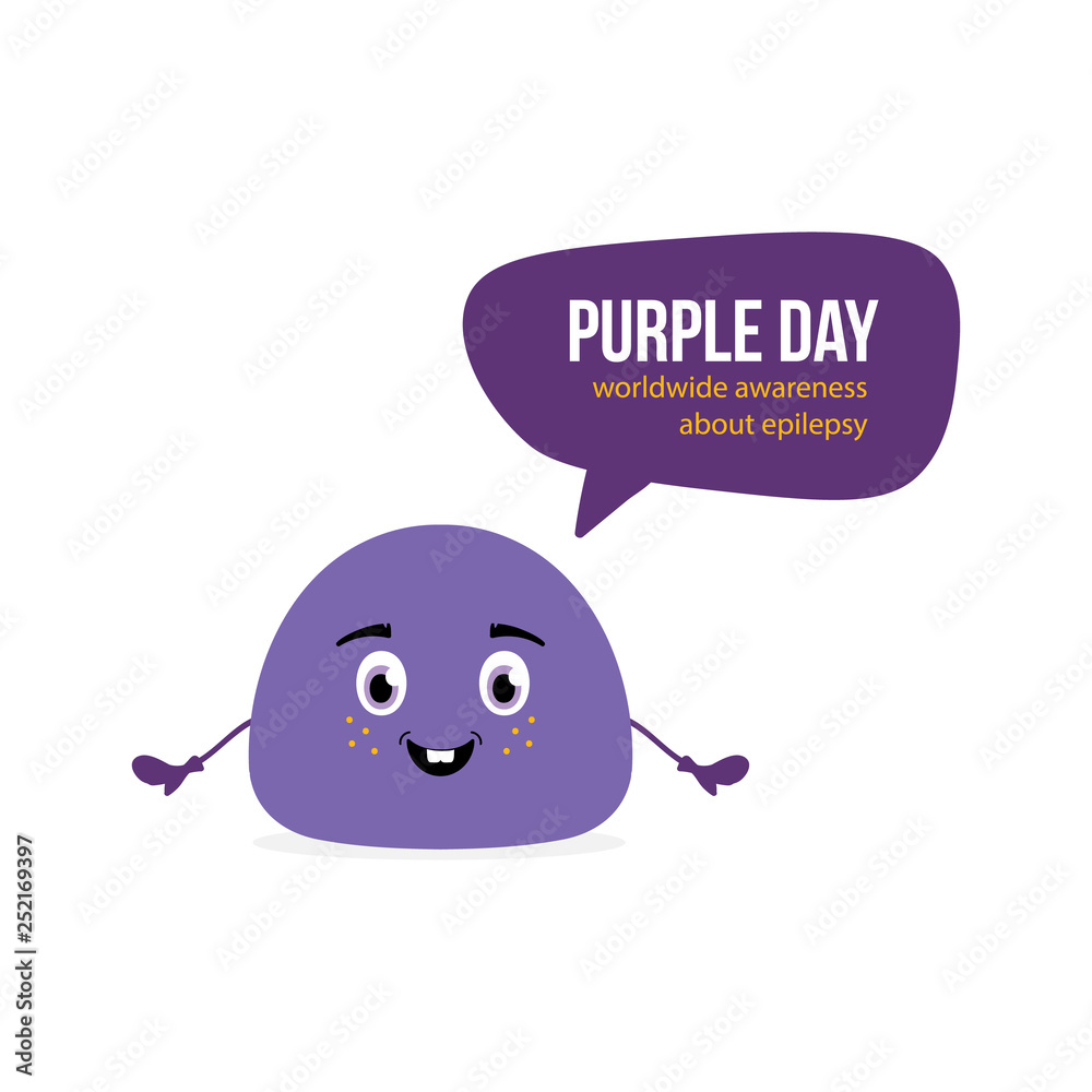 Cute vector cartoon style blob character speaking, informing about ...