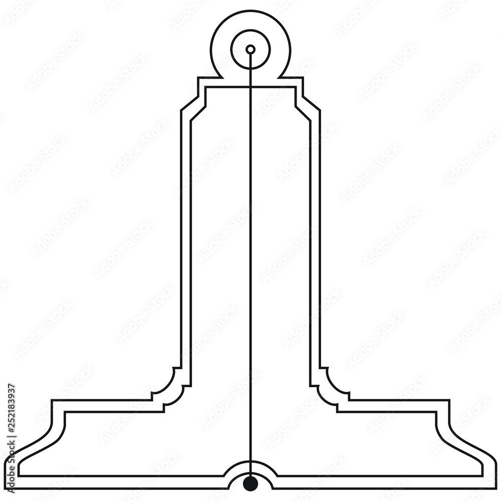 Masonic symbol of Senior Warden for Blue Lodge Freemasonry Stock Vector ...