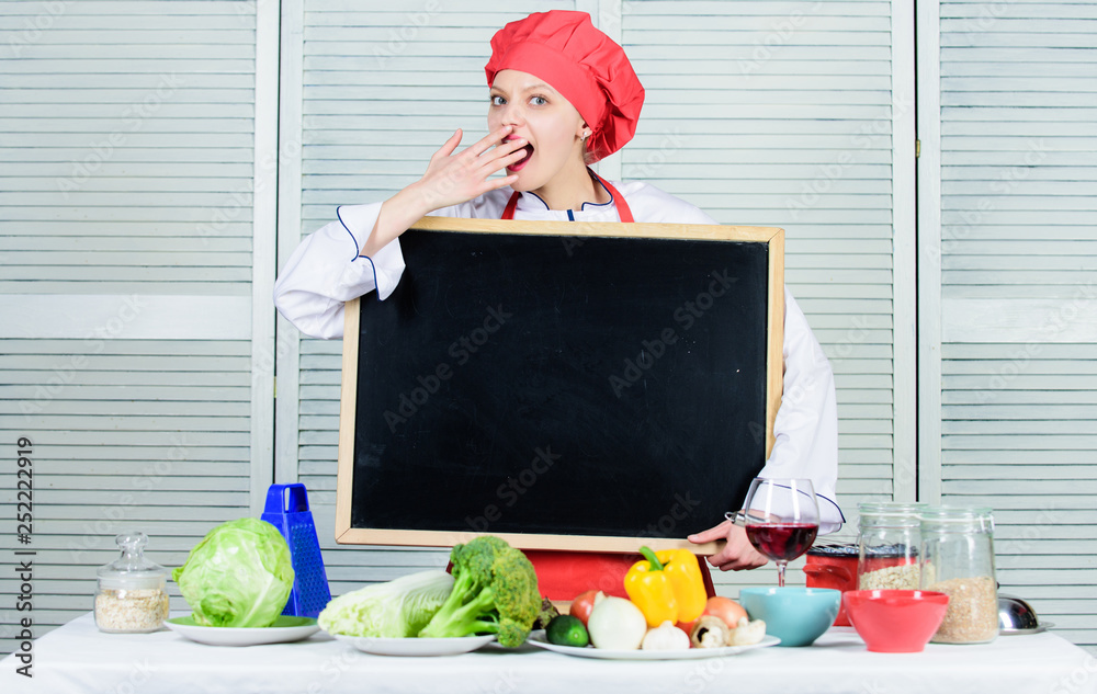 Chef job position. Cooking delicious meal step by step. Cooking menu ...