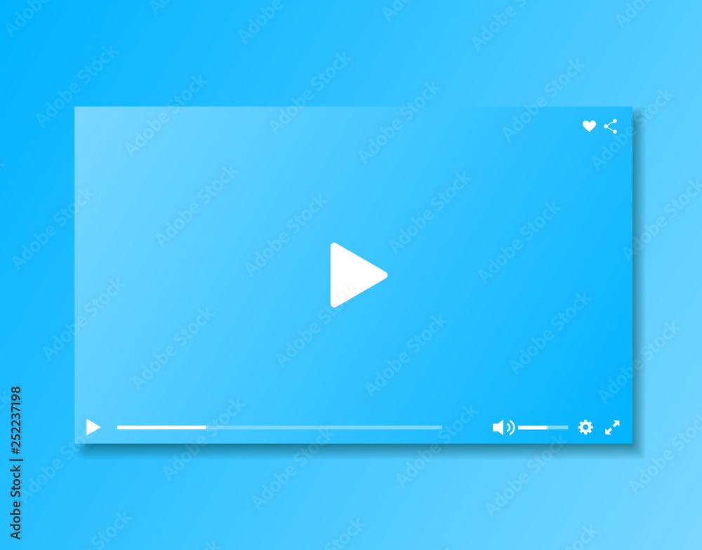 Video player window. Video player interface. Design player Stock Vector ...