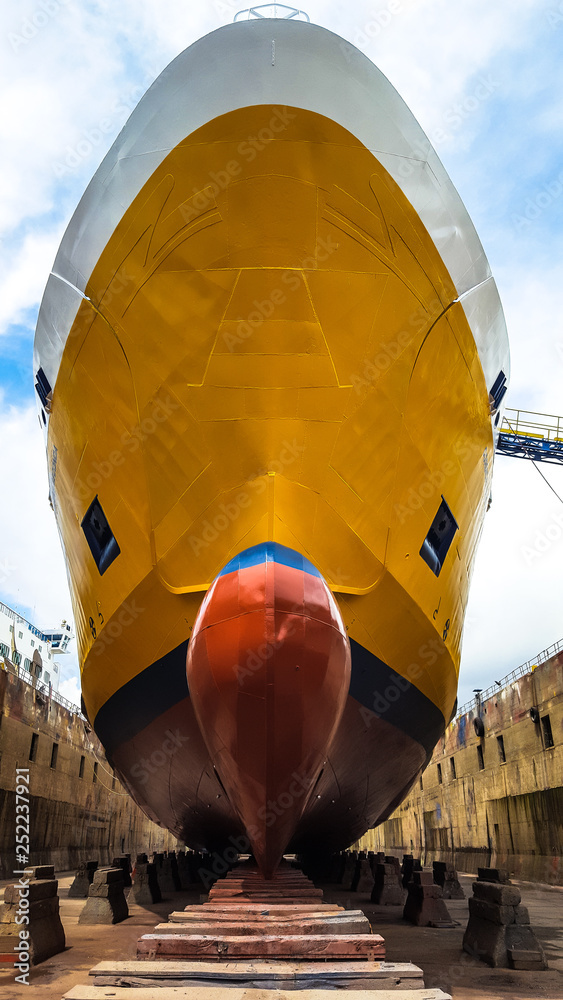 ship refittng at drydock Stock Photo | Adobe Stock