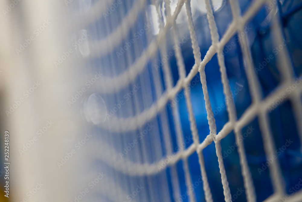 Knotted rope mesh white netting fencing protection for safety on ...