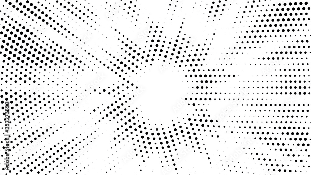 Halftone gradient explosion pattern. Abstract halftone vector dots ...