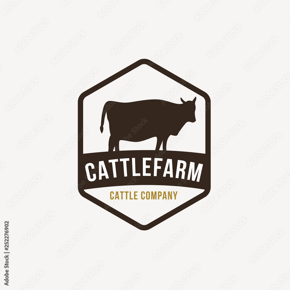 PrintVintage Cattle / Beef logo design inspiration vectorVintage Cattle ...