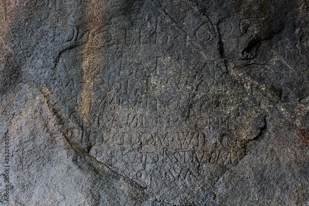 17th Century Dutch Postal Stone, Nosy Mangabe, Madagascar Stock Photo ...