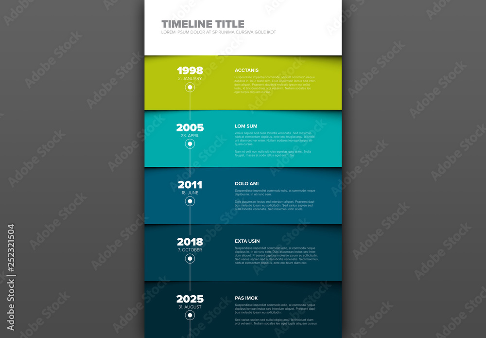 Blue and Green Timeline Infographic Layout Stock Template | Adobe Stock