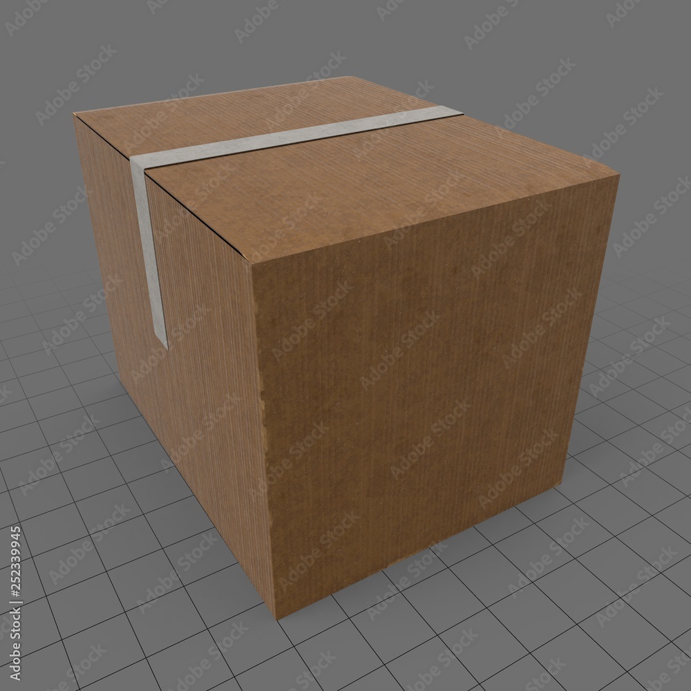 Cardboard box Stock 3D asset | Adobe Stock