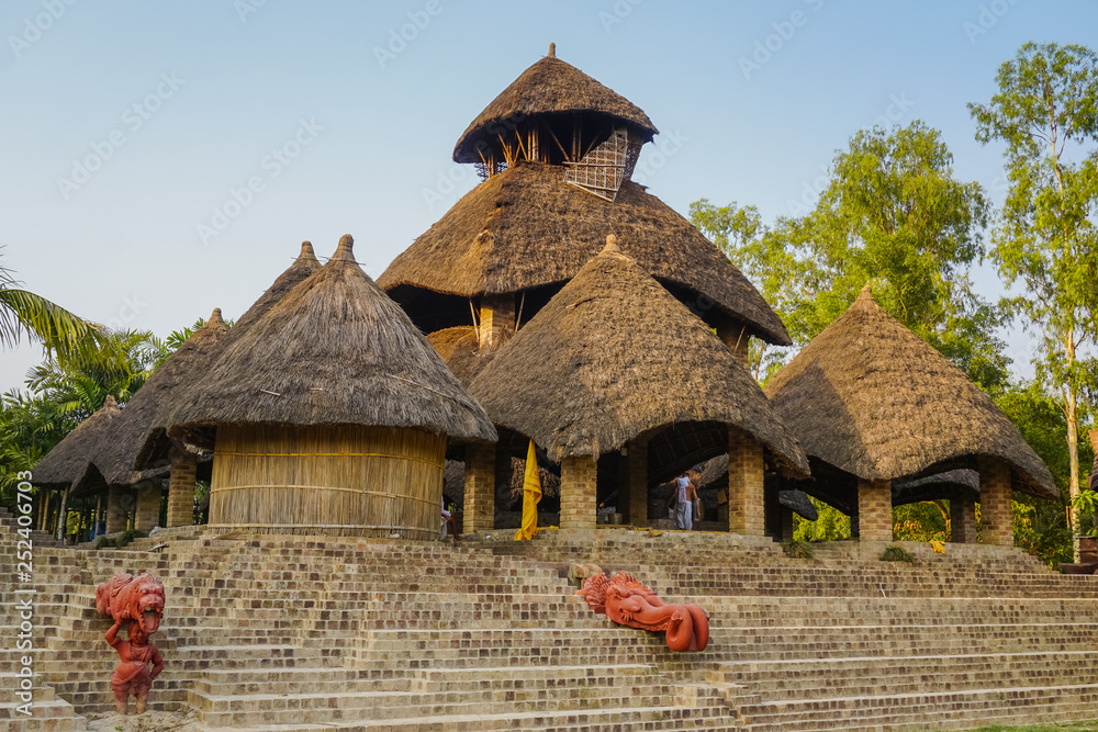 Architecture in the territory of Gurukul - Vedic school for boys in Mayapur, India Stock Photo ...