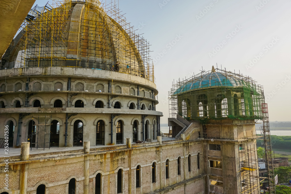 Vedic Planetarium under construction in Mayapur, India Stock Photo ...