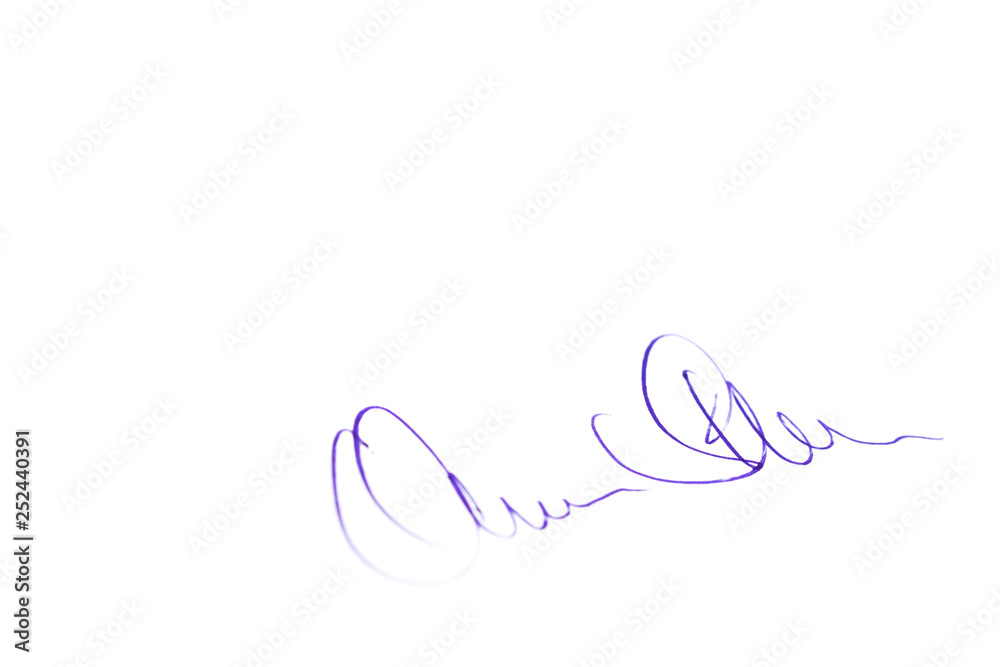 Fake random aesthetic signature handwritten on paper with no reference ...