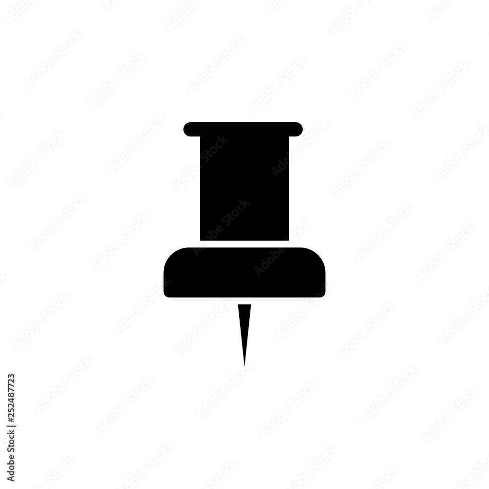 paper push pin icon. Signs and symbols can be used for web, logo ...