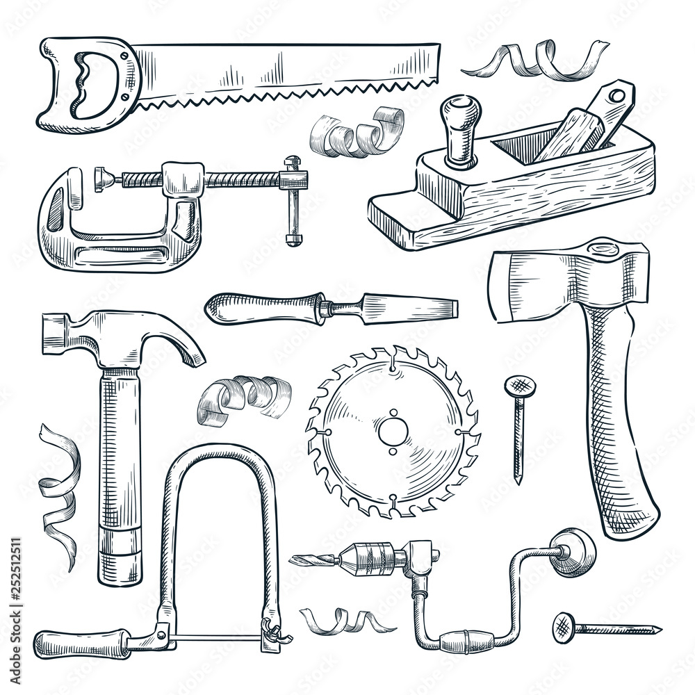 Woodworking Tools Vector