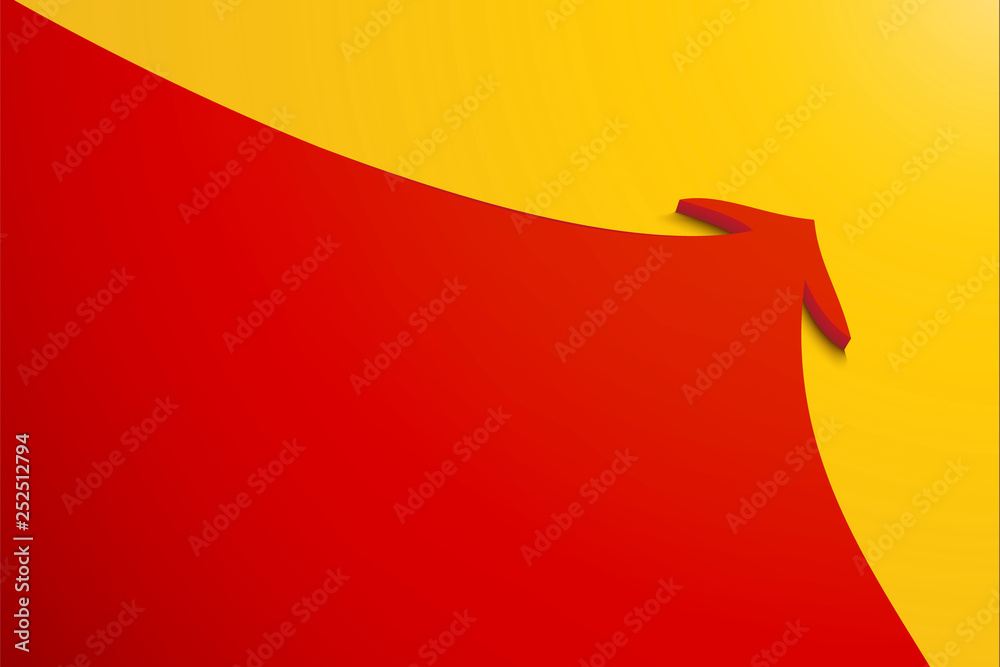 red arrow with a stroke on yellow background Stock Illustration | Adobe ...