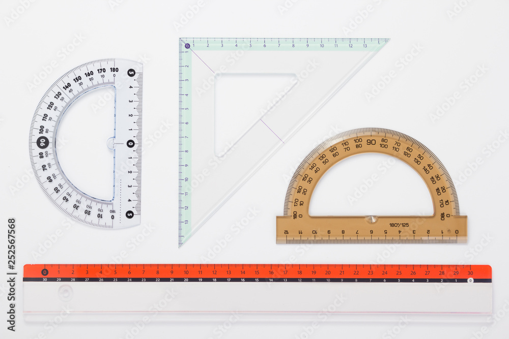ruler metric set at white background Stock Photo | Adobe Stock