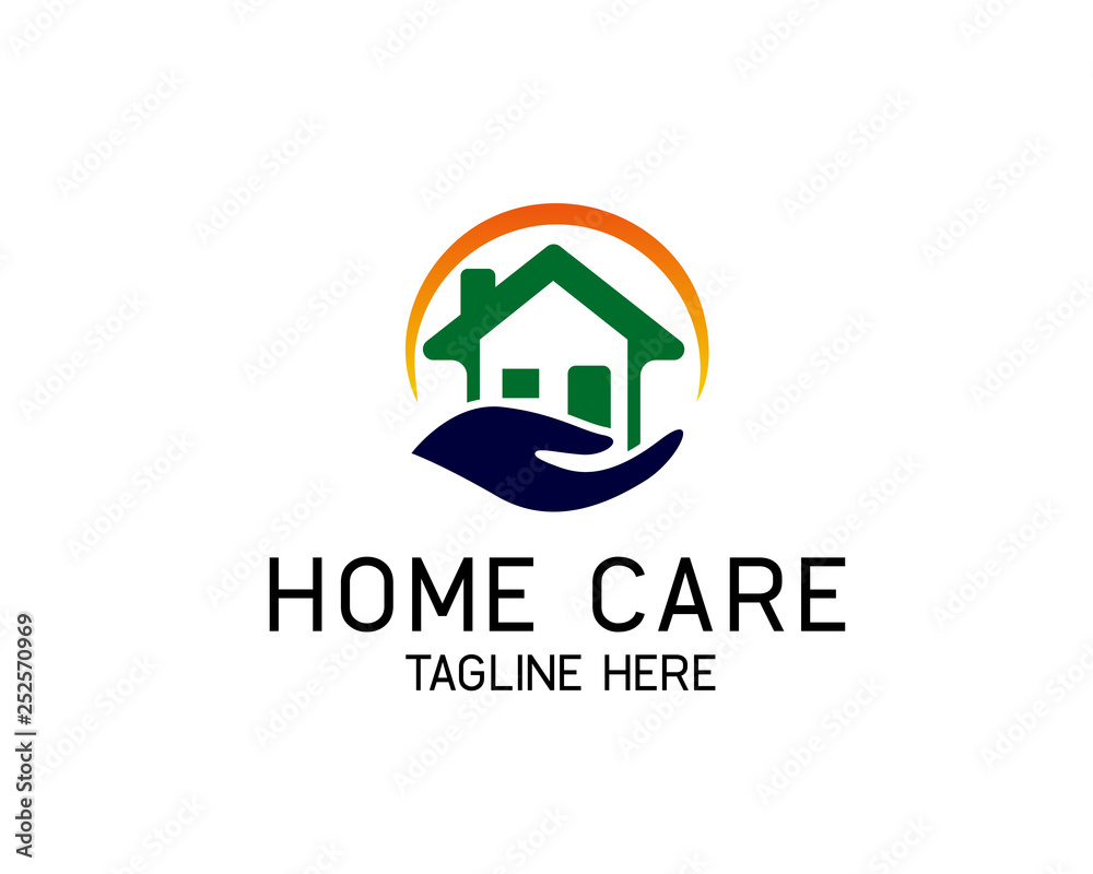 circle home care logo design inspiration Stock Vector | Adobe Stock
