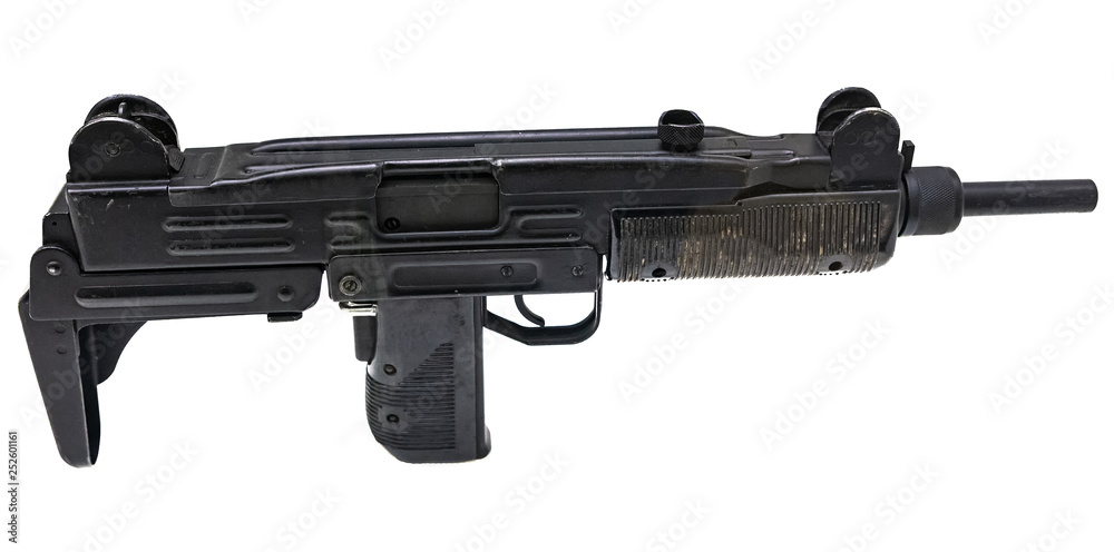 Uzi. Submachine gun isolated on white background. Stock Photo | Adobe Stock