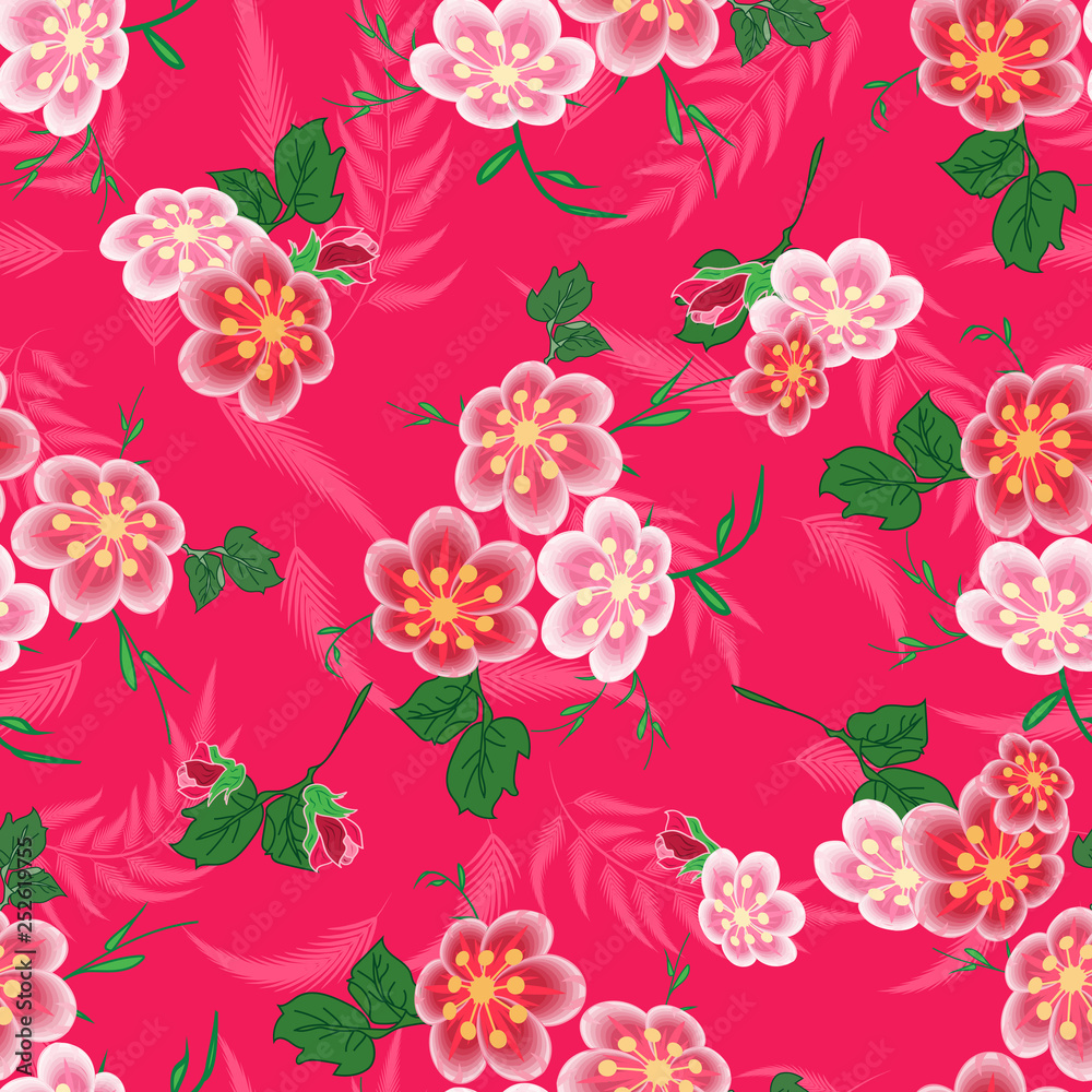 Cartoon cute doodles seamless texture. Endless vector illustration ...