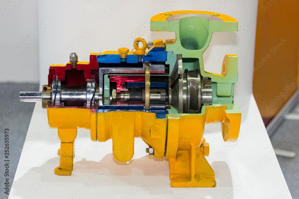 detail inside centrifugal pump for industrial Stock Photo | Adobe Stock