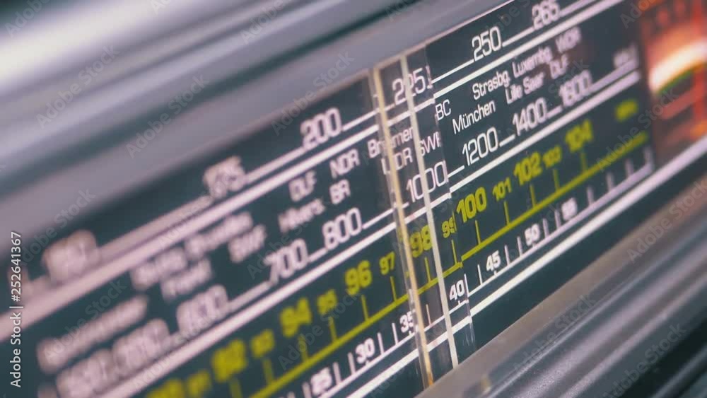 Tuning Analog Radio Dial Frequency on Scale of the Vintage Receiver ...