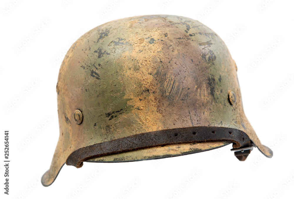 German World War Two (Stahlhelm M1942) military helmet. Stock Photo ...