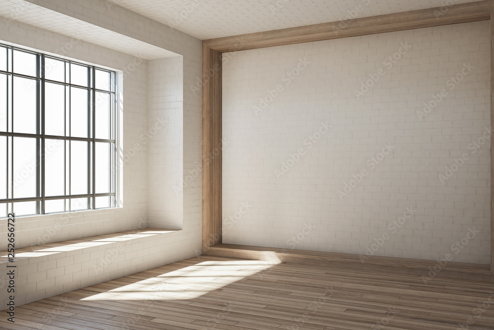 Modern interior with empty wall Stock Photo | Adobe Stock