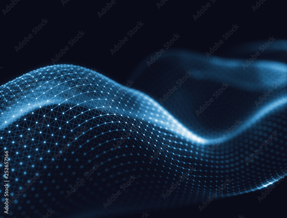 3d abstract digital technology background. Futuristic sci-fi user ...