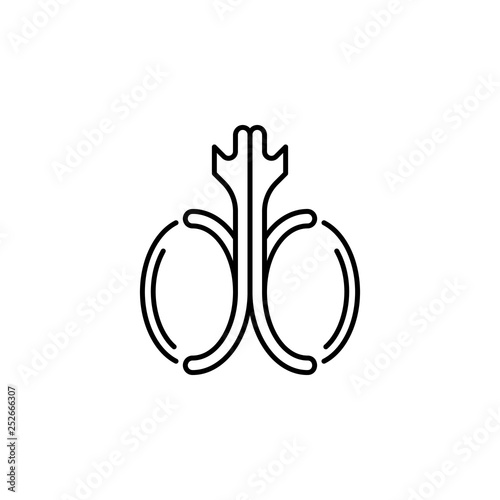 human organ testicles outline icon. Signs and symbols can be used for ...
