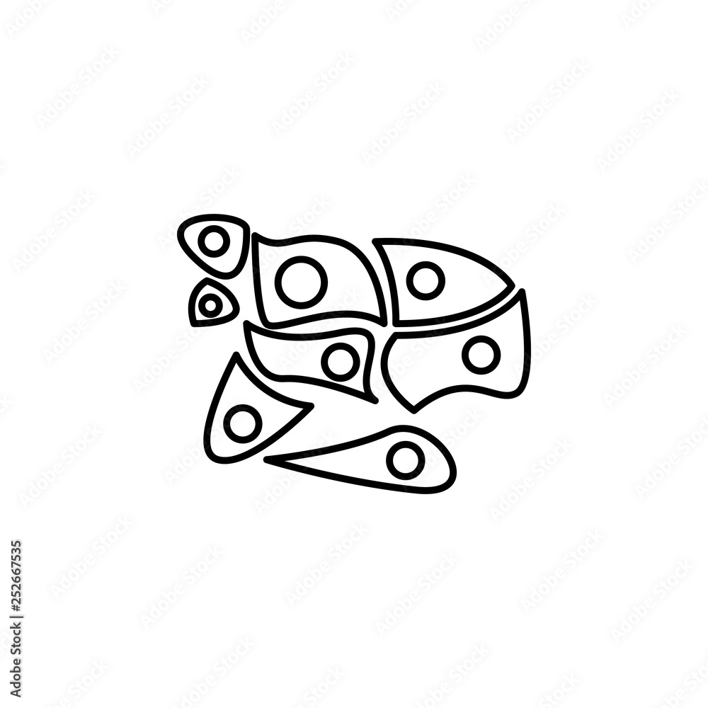 human organ skin cells outline icon. Signs and symbols can be used for ...