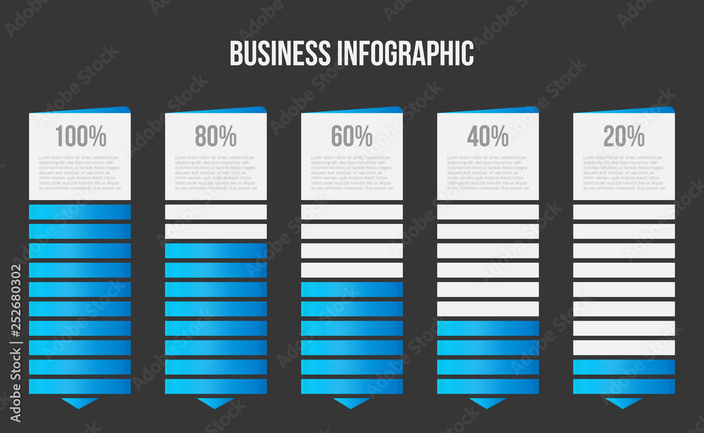 Creative vector illustration of columns bar chart, comparison table ...