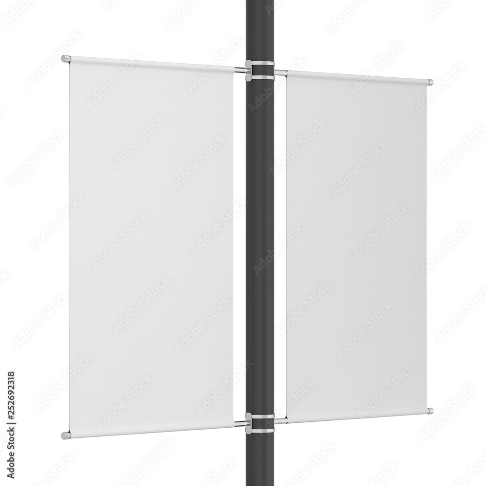 Blank pole banner mockup Stock Illustration | Adobe Stock