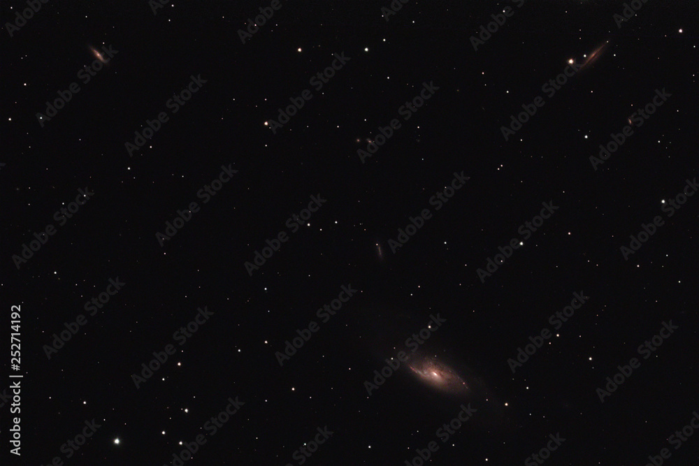 The intermediate spiral galaxy Messier 106 in the constellation Canes ...